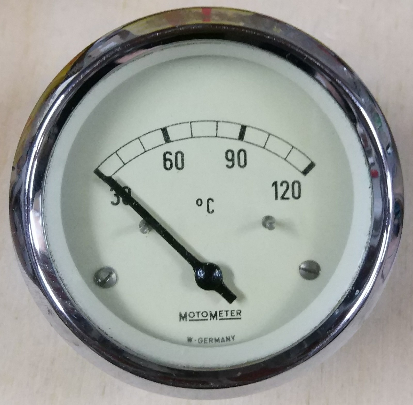 MOTOMETER IVORY COLOUR 52mm TEMPERATURE GAUGE ZD 52.135 12V 36C | eBay