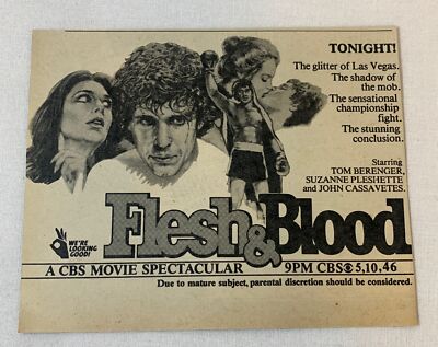 1979 CBS tv ad ~ movie FLESH & BLOOD Tom Berenger, Suzanne Pleshette | eBay