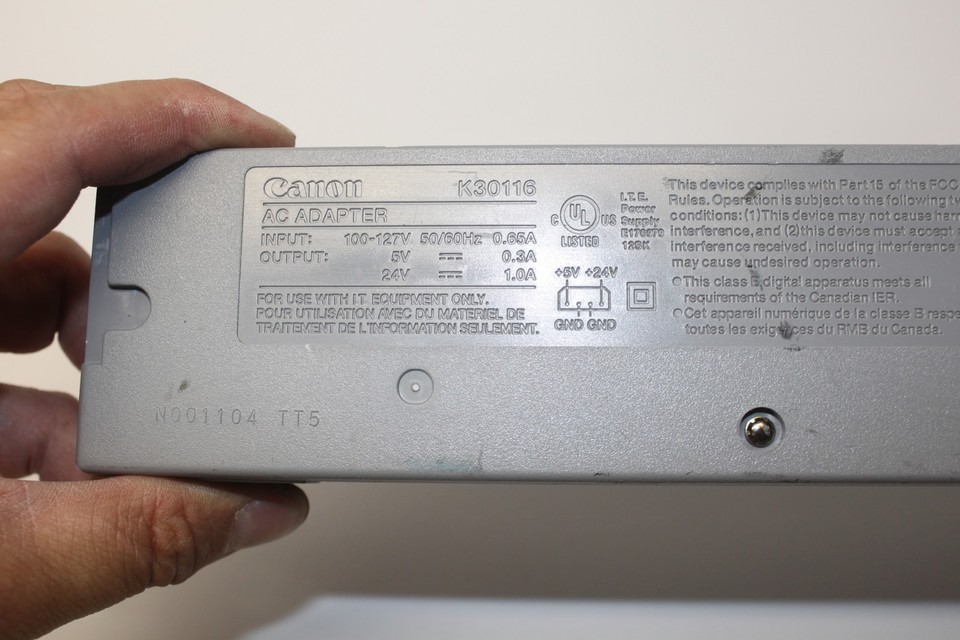 Original Canon K30116 Printer AC Adapter 24V 1.0A Power Supply ...