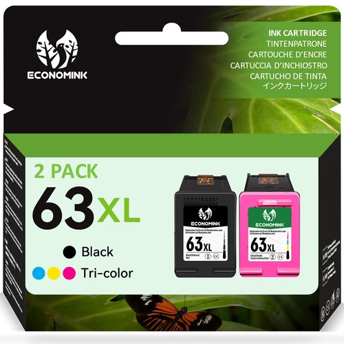 63XL XXL Ink Cartridges For HP 63 Envy 4520 4512 4516 4522 Officejet ...