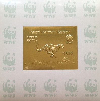 WWF Leopard MNH gold leaf stamp sheetlet | eBay UK