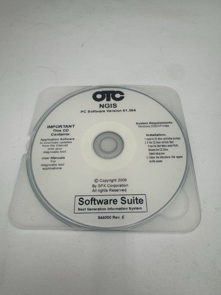OTC Genisys Scan Tool 61.304 NGIS Software CD With Smart Cards + Memory ...