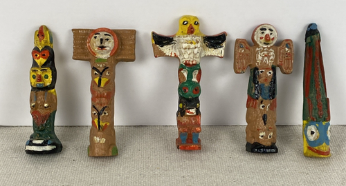 VTG 1952 Sgt. Preston Quaker Oats Cereal Premium Clay Totem Poles ...