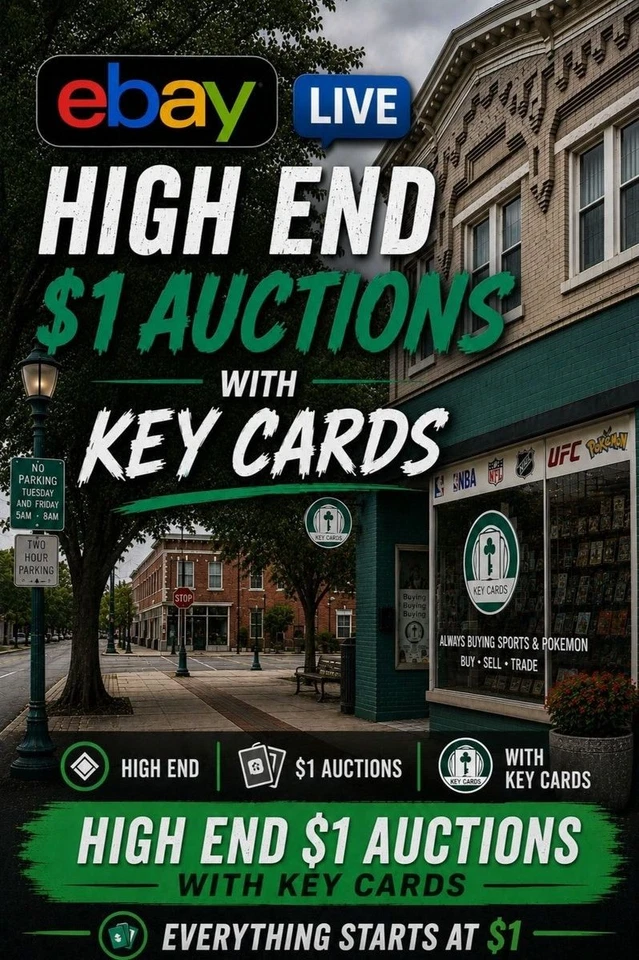 $1 Mixed Sport High End Auctions with Key Cards! | eBay Live Video