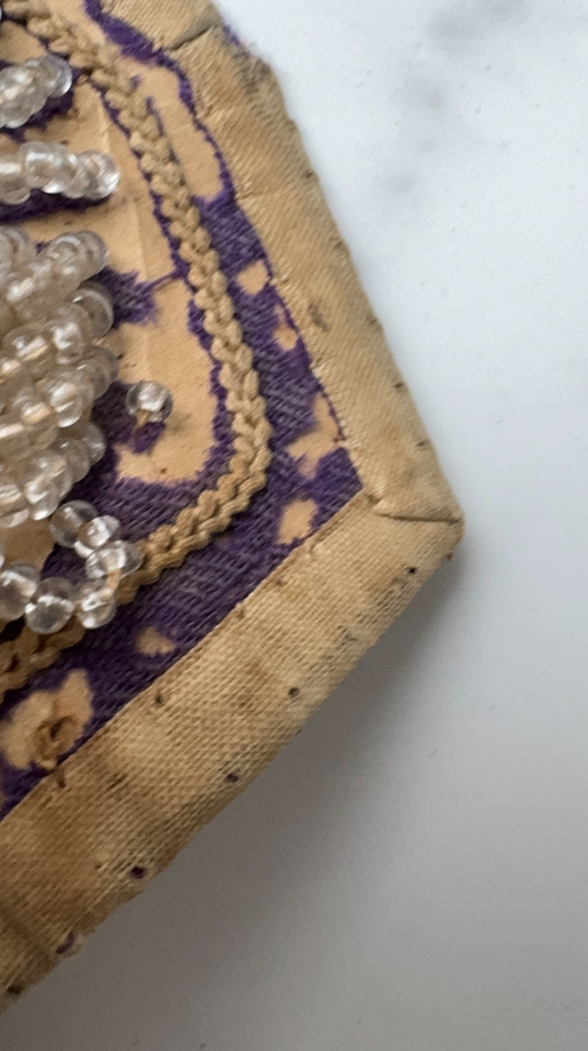 Antique MOHAWK IROQUOIS Native American Raised Hand Beaded Folding Pin ...