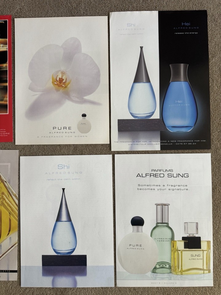 8x Alfred Sung Perfume Ads Magazine Clippings | eBay Australia