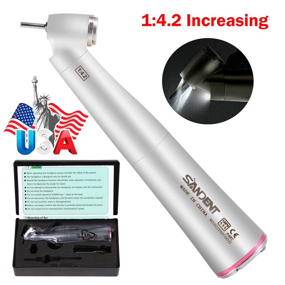 f/ Woodpeck Dental 1:4.2 Fiber Optic High Speed Handpiece 45 Degree ...