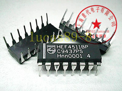 10 PCS HEF4511BP DIP16 HEF4511 CD4511BE BCD to 7-segment latch/decoder ...
