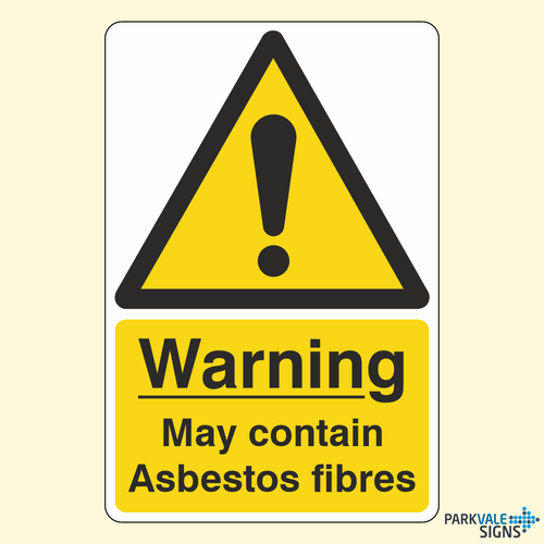 Warning May Contain Asbestos Fibres Sign | eBay