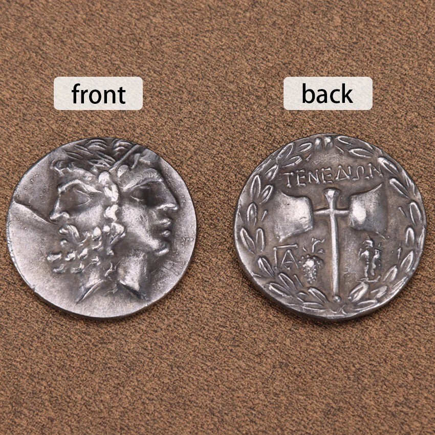 Ancient Greece Commemorative Brass Silver Plated Coins Tenedos Troas ...