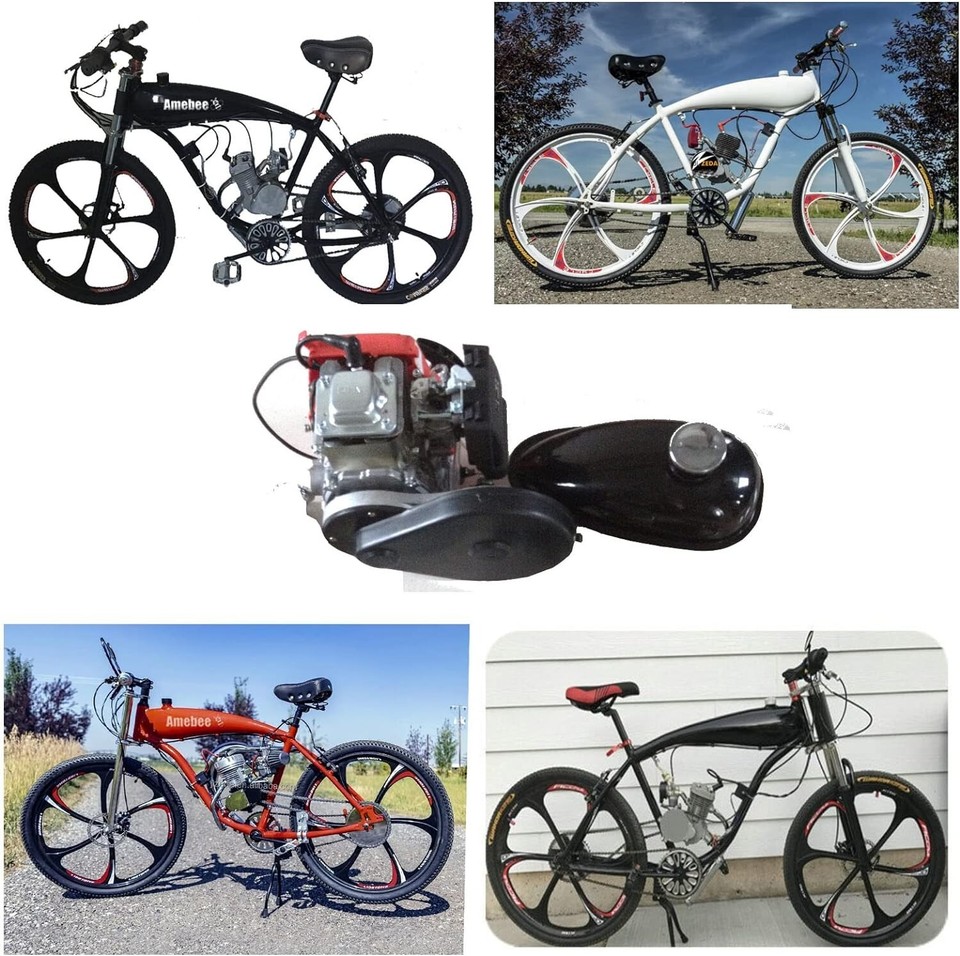 Bicycle Engine Kit Motorized 4 Stroke 49cc Petrol Gas Motor Engine Bike ...