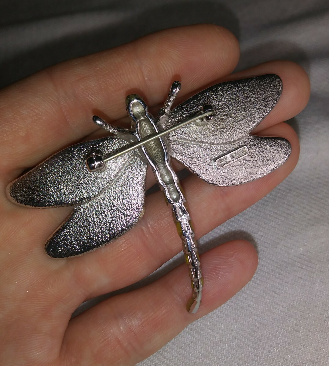 Vintage Erwin Pearl Silver Tone Enamel Dragonfly Pin Brooch | eBay ...