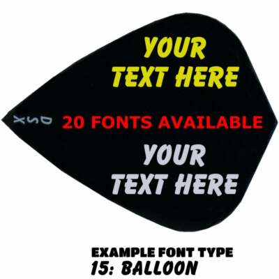 Personalised Dart Flights 5 Sets (15) Kite Black Hot Foil GOLD or ...