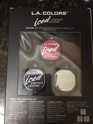 NIB L.A. Colors Iced Pigment Powder 3 Colors Set | eBay