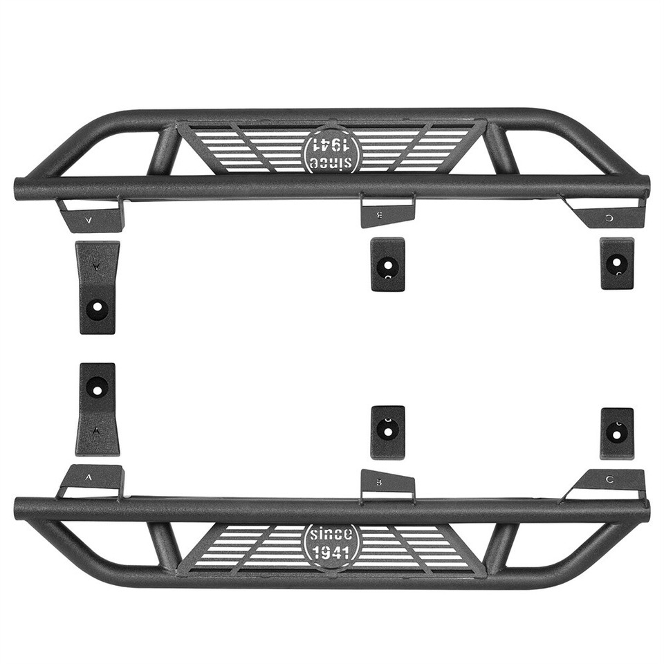 Tubular Side Step Running Boards Nerf Bar Steel For 1997-2006 Jeep ...