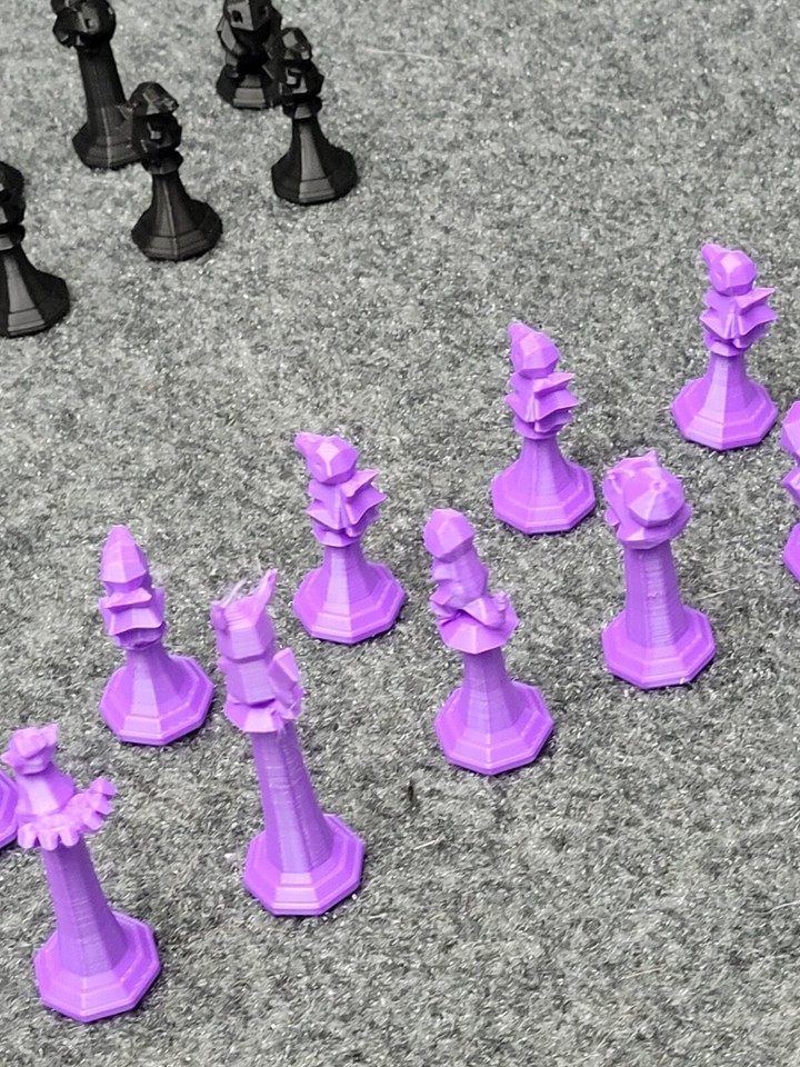 Pokémon Chess Set Black & Purple Pikachu Squirtle Charmander 3D Printed ...