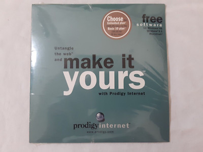 Prodigy Internet retro 1996 CD-Rom FREE SHIPPING Make it Yours sealed ...