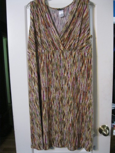 JMS Easy Dressing, 2X, Sleeveless Jersey Dress, Surplice, Browns ...