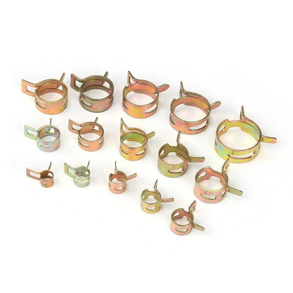 115X Hose Spring Clamps 6-22mm Fastener Fuel Water Line Pipe Air Tube ...