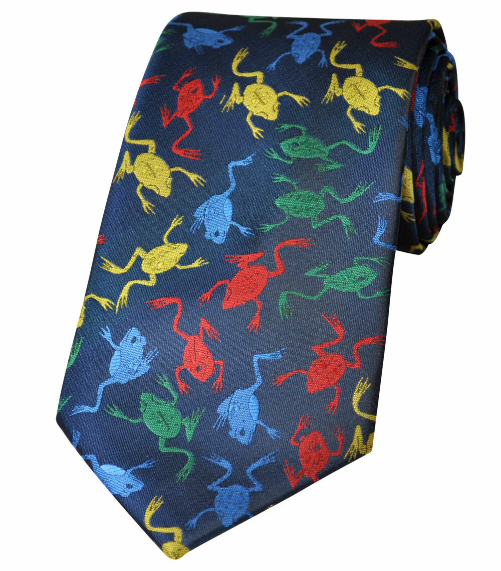 THE TIE STUDIO - Colourful Frogs Novelty Men's Neck-Tie | eBay UK