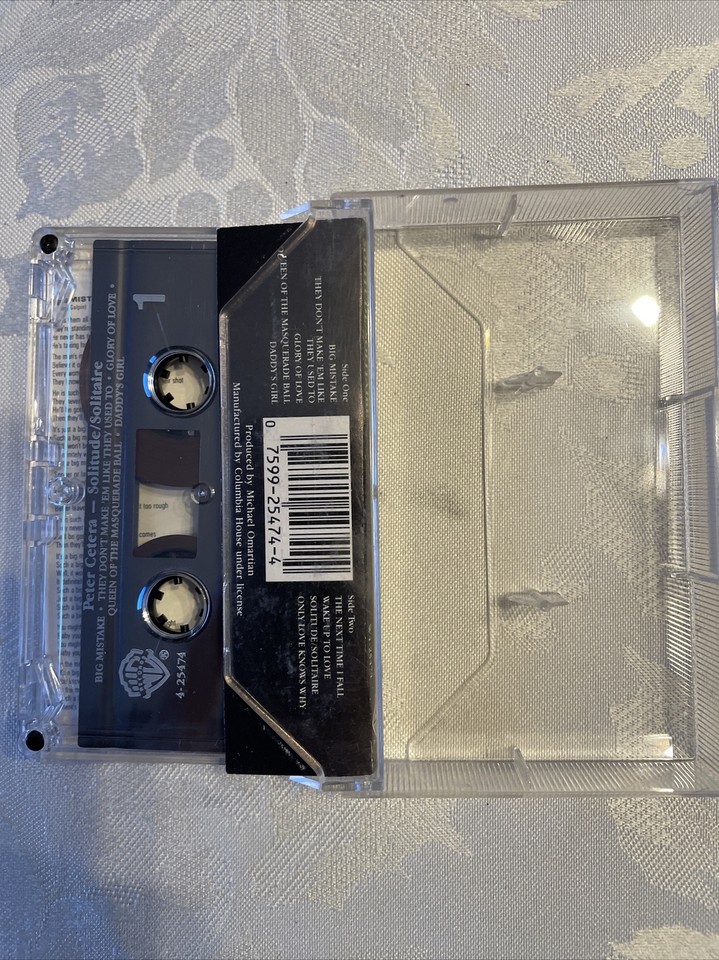PETER CETERA Audio Cassette Tape SOLITUDE SOLITAIRE 1986 Warner Bros. C1 | eBay