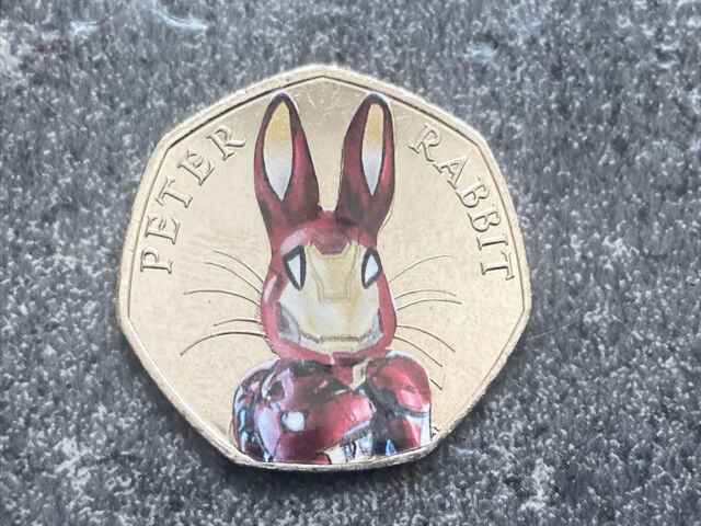 Peter Rabbits 50p Coins Beatrix PotterHand Made Decal Stickers Golden ...