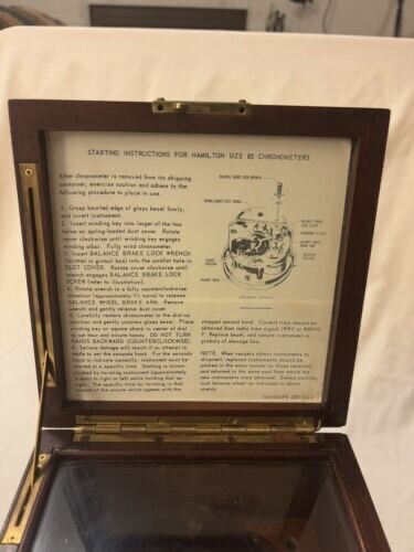 Hamilton Model 21. "Break-Circuit" Ships Marine Chronometer Box, Ultra ...