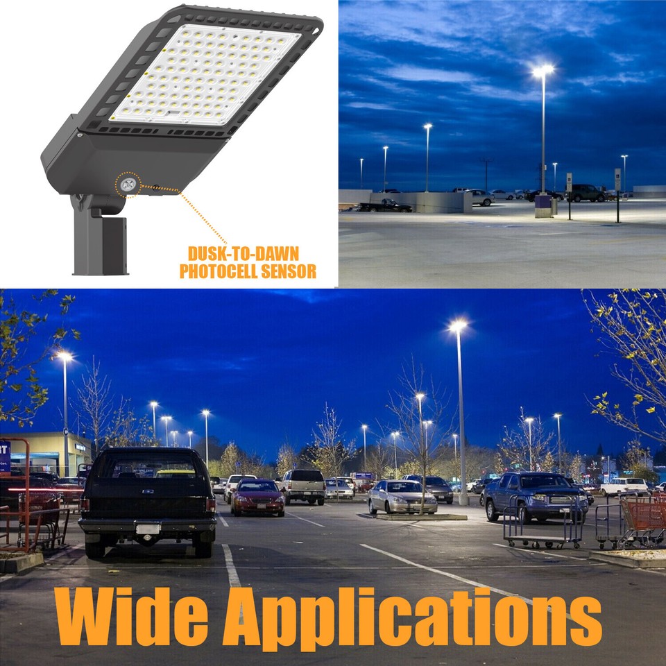300WATT LED Parking Lot Light Commercial Outdoor Street Area Light ...
