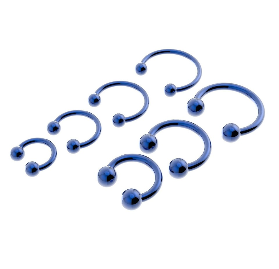 Horseshoe Bar Circular Barbell Lip Nose Septum Ear Ring Various Sizes ...