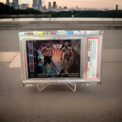 2022 DONRUSS UFC DUOS Conor McGregor/ Khabib Nurmagomedov purple laser ...