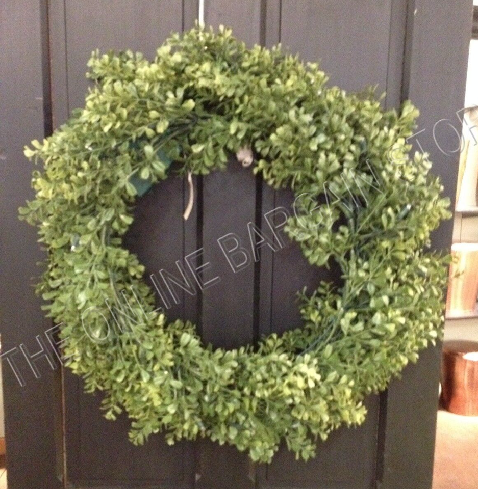 Frontgate Grandinroad Easter Cordless Boxwood Christmas Door Wreath ...