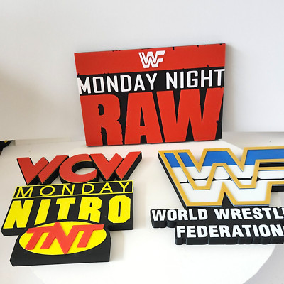 3 WWF World Wrestling 3D printed stands | WCW Nitro | WWF Federation | WWF RAW | eBay