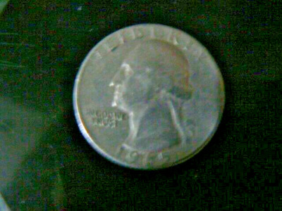 1965 Washington quarter no mint mark rim letters filled A errors "US ...
