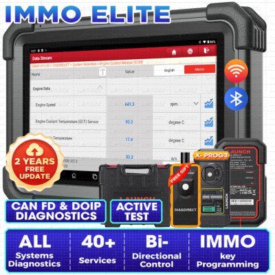 2025 LAUNCH X431 IMMO Elite Key Programming Tool Full System Diagnostic ...