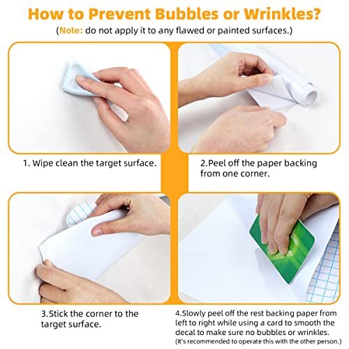 Self-Adhesive Dry Erase Whiteboard Sticker Peel and Stick Paper, 78 ...