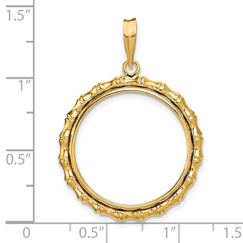 Wideband Gold Coin Bezel Pendant Mounting - 14mm 18mm 22mm 27mm Coin ...