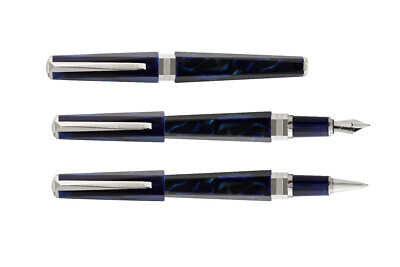Visconti Pentagon blue fountain pen Extra-Fine Calligraphy steel nib ...