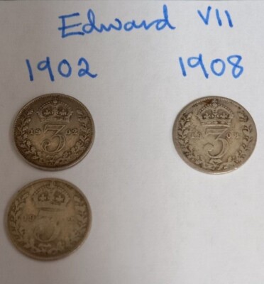 3 Edward VII threepence/thruppence coins | eBay UK