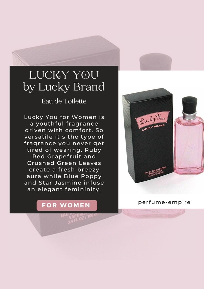 LUCKY YOU by Lucky Brand 3.3 / 3.4 oz EDT For Women New in Box | eBay