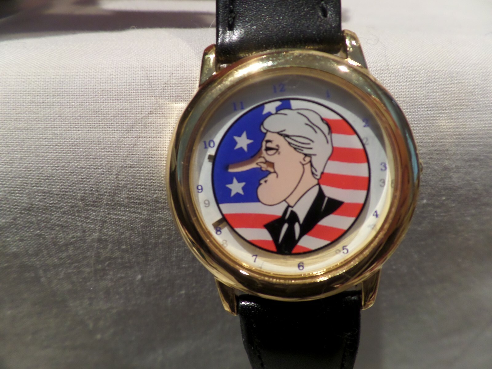 VINTAGE "BILL CLINTON" WATCH "PINOCCHIO GROWING NOSE PRESIDENT" 1998 | eBay