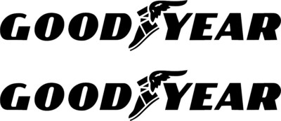2x Goodyear Sponsor Vinyl Decal Stickers; Cars, Racing, drift, hotrod ...