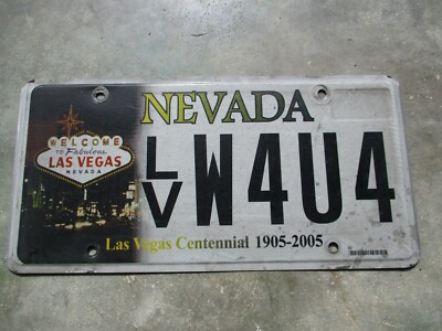 Nevada Las Vegas license plate # W4U4 | eBay