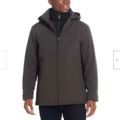 Weatherproof Men's Ultra Tech Men's Jacket Removable Hood Olive Brown ...