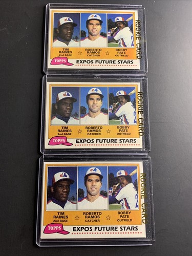 1981 Tim Raines Roberto Ramos Bobby Pat Expos Future Stars Topps RC ...