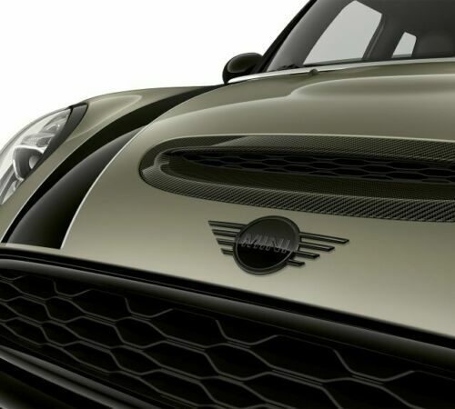 MINI GENUINE F55 F56 F57 BLACK MINI BONNET BADGE EMBLEM PLAQUE ...