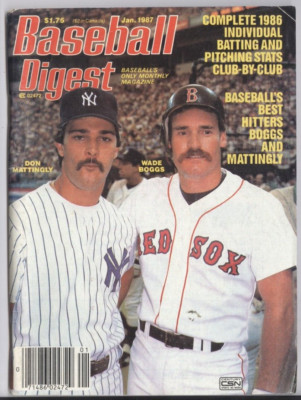 1987 Baseball Digest: Don Mattingly Yankees & Wade Boggs Red Sox | eBay