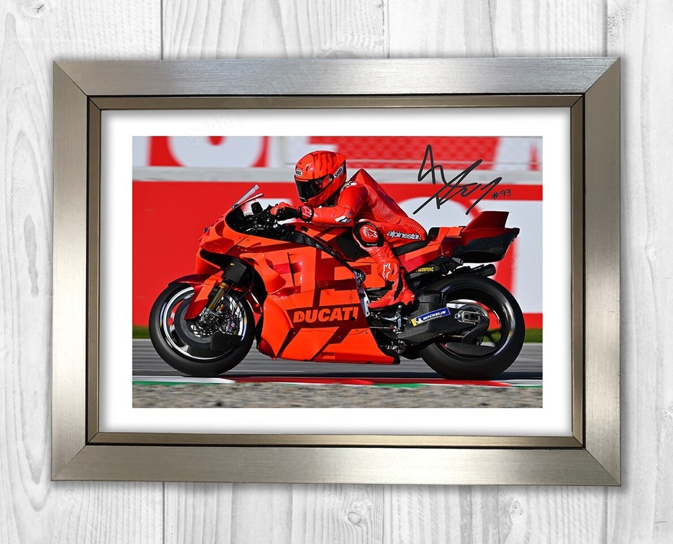 Marc Marquez 5 Ducati A4 signed mounted photograph poster Choice of ...