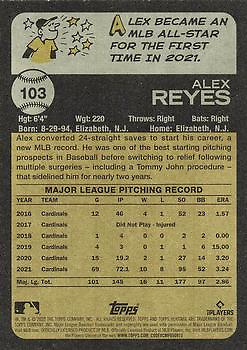 2022 Topps Heritage #103 Alex Reyes St. Louis Cardinals MLB Baseball ...