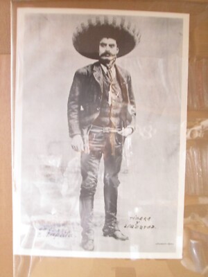 General E. Zapata Mexican Tierra Y Libertad Black & White 70's vintage ...