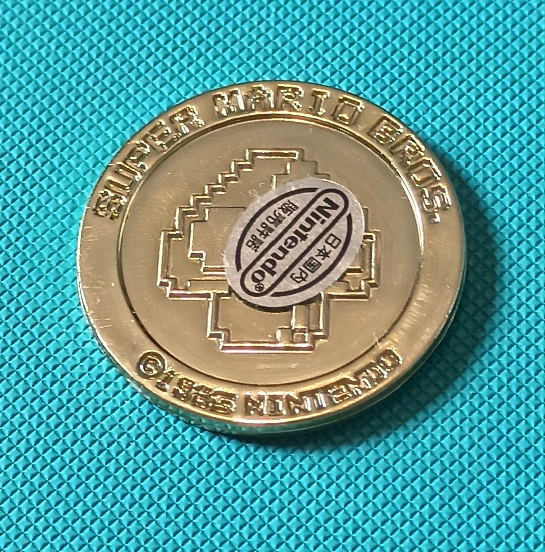 Super Mario Bros Plastic Gold Coin Piece Nintendo 1985 Vintage Japanese ...